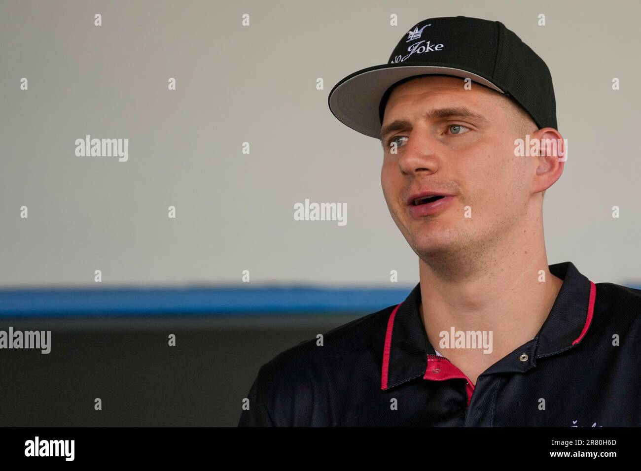 Denver Nuggets star Nikola Jokic watches a harness race at the ...