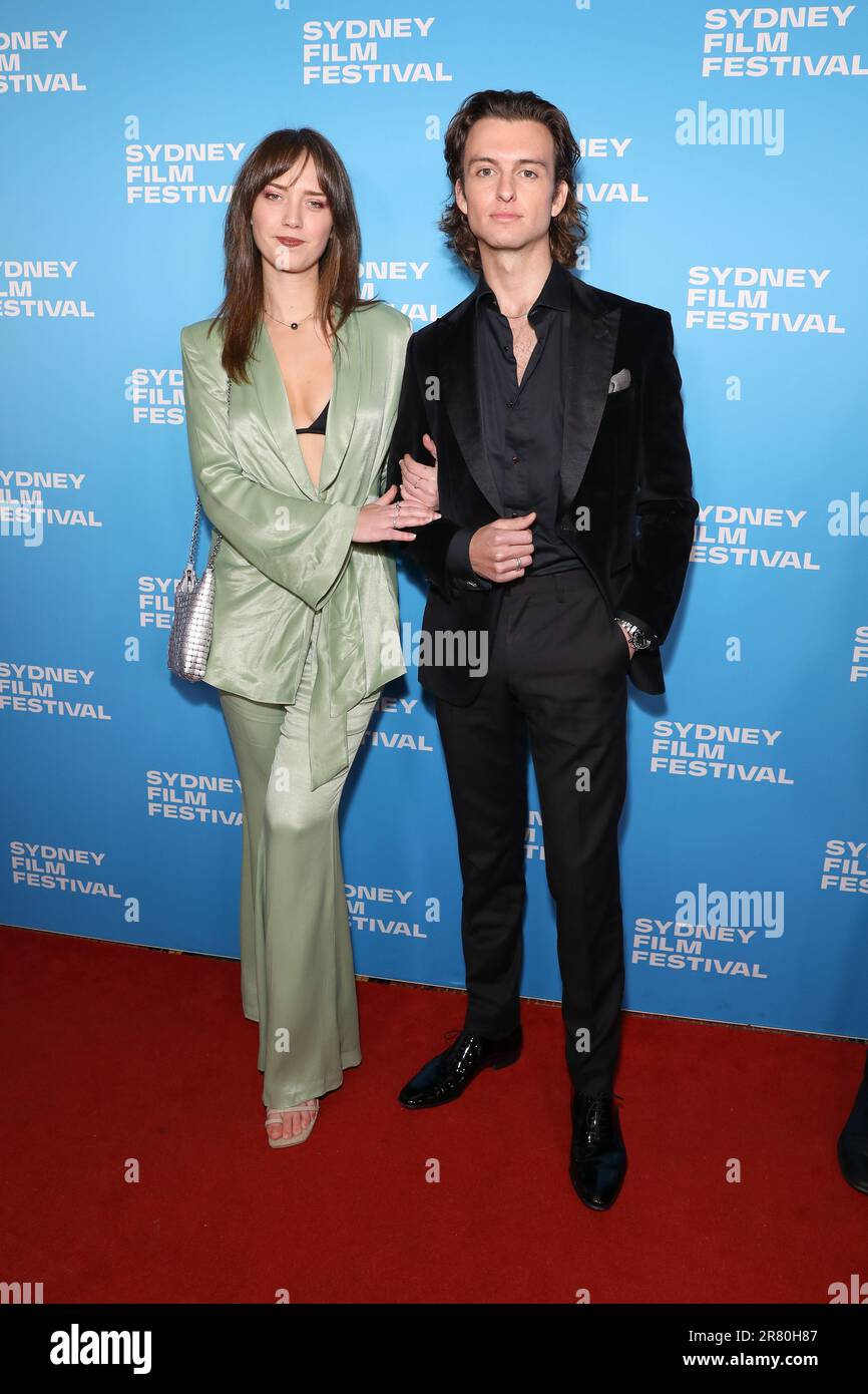 June 18, 2023: CAMERON ROBBIE (R) attends the Australian Premiere of ...