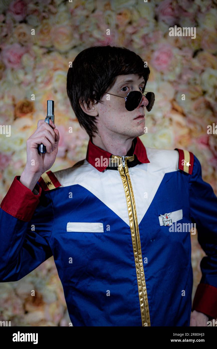 Cosplayer Reece Weathers, 15, dressed as Amuro Ray, a 1970's manga ...