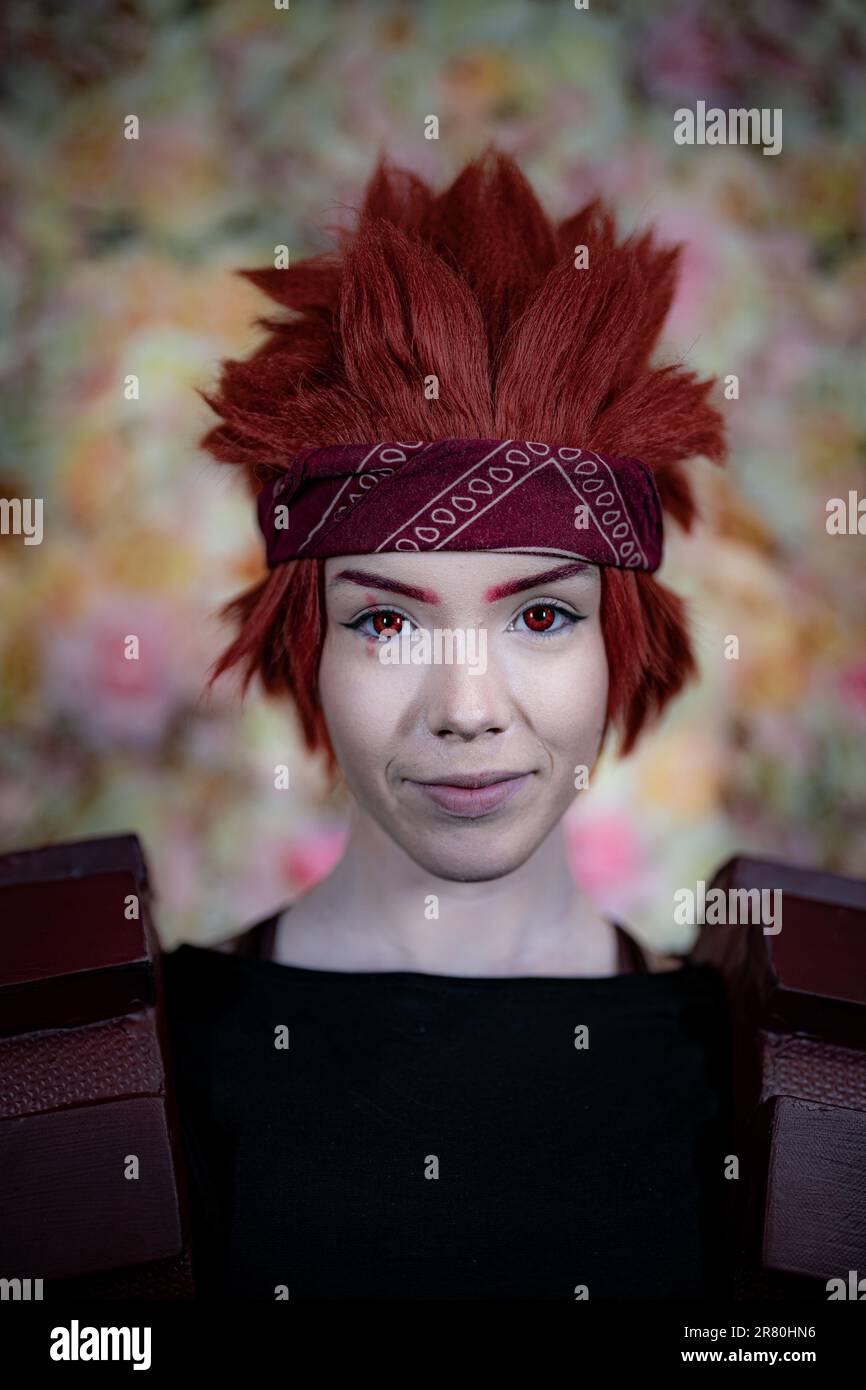 Cosplayer Ellie Stewart, 19, dressed as Kirishima from My Hero Academia ...