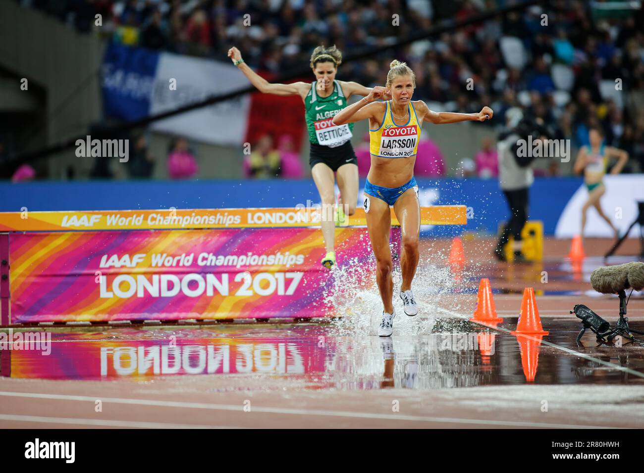 Maria Larsson participating in the 3000 Metres Steeplechase at the ...