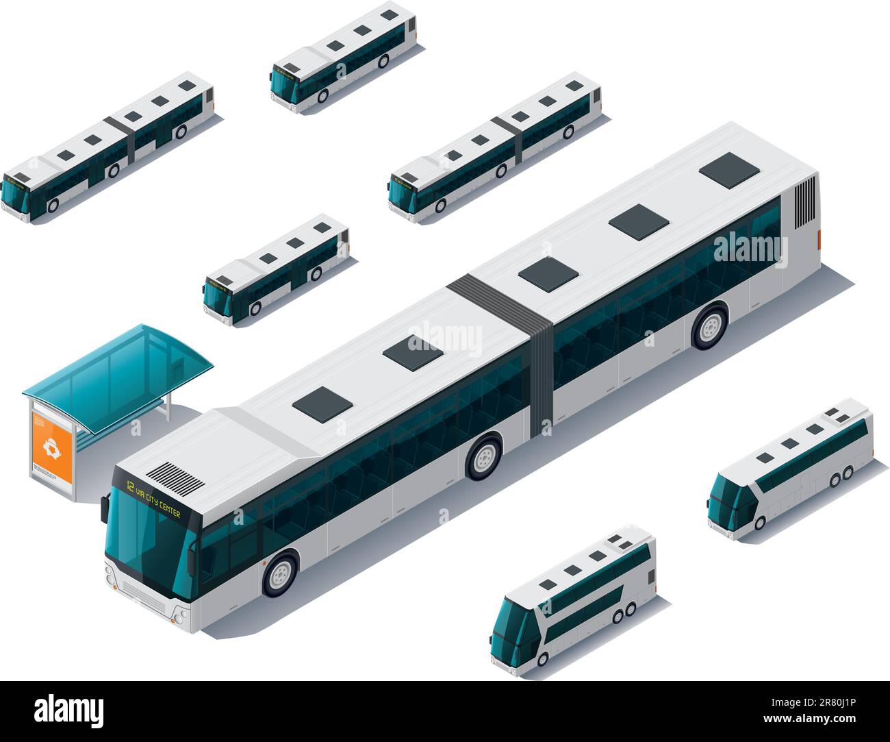 Commuter buses Stock Vector Images - Alamy