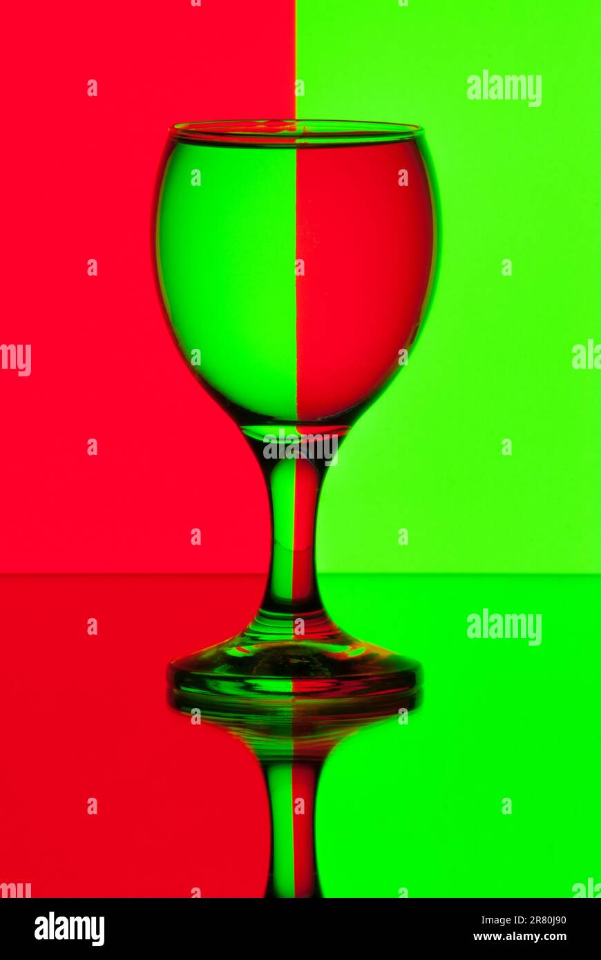 Pattern distortions seen through a glass of water Stock Photo - Alamy