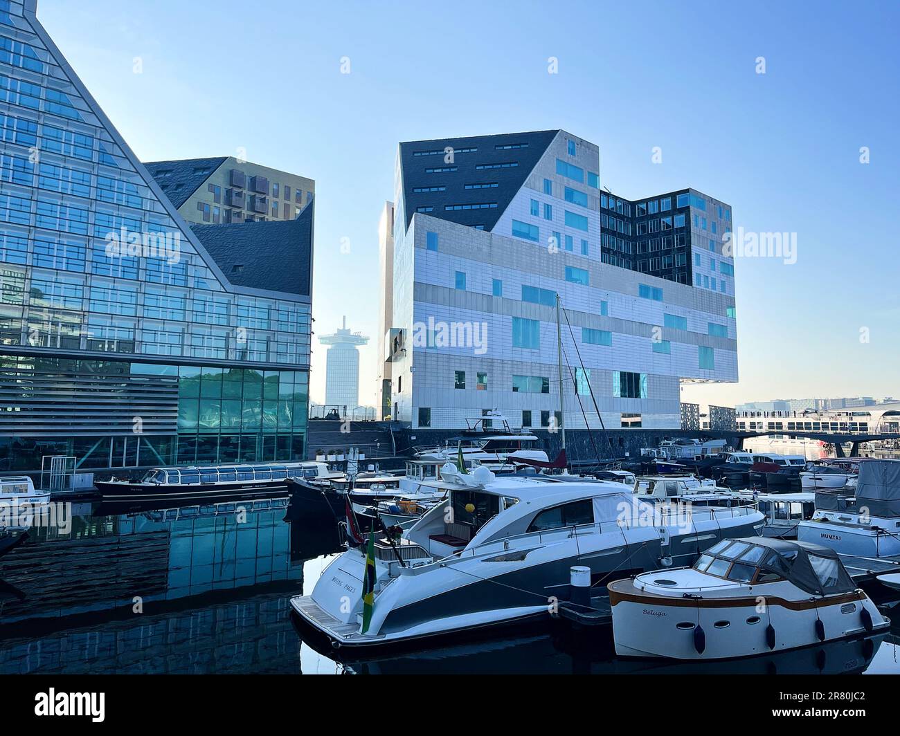 Amsterdam, Netherlands. June 17, 2023. Modern architecture at IJdock in ...