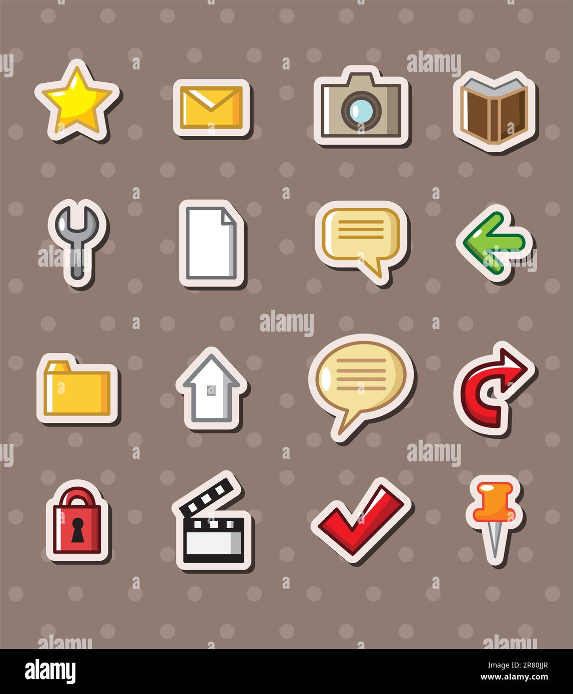 File folder icon image sticker hi-res stock photography and images - Alamy