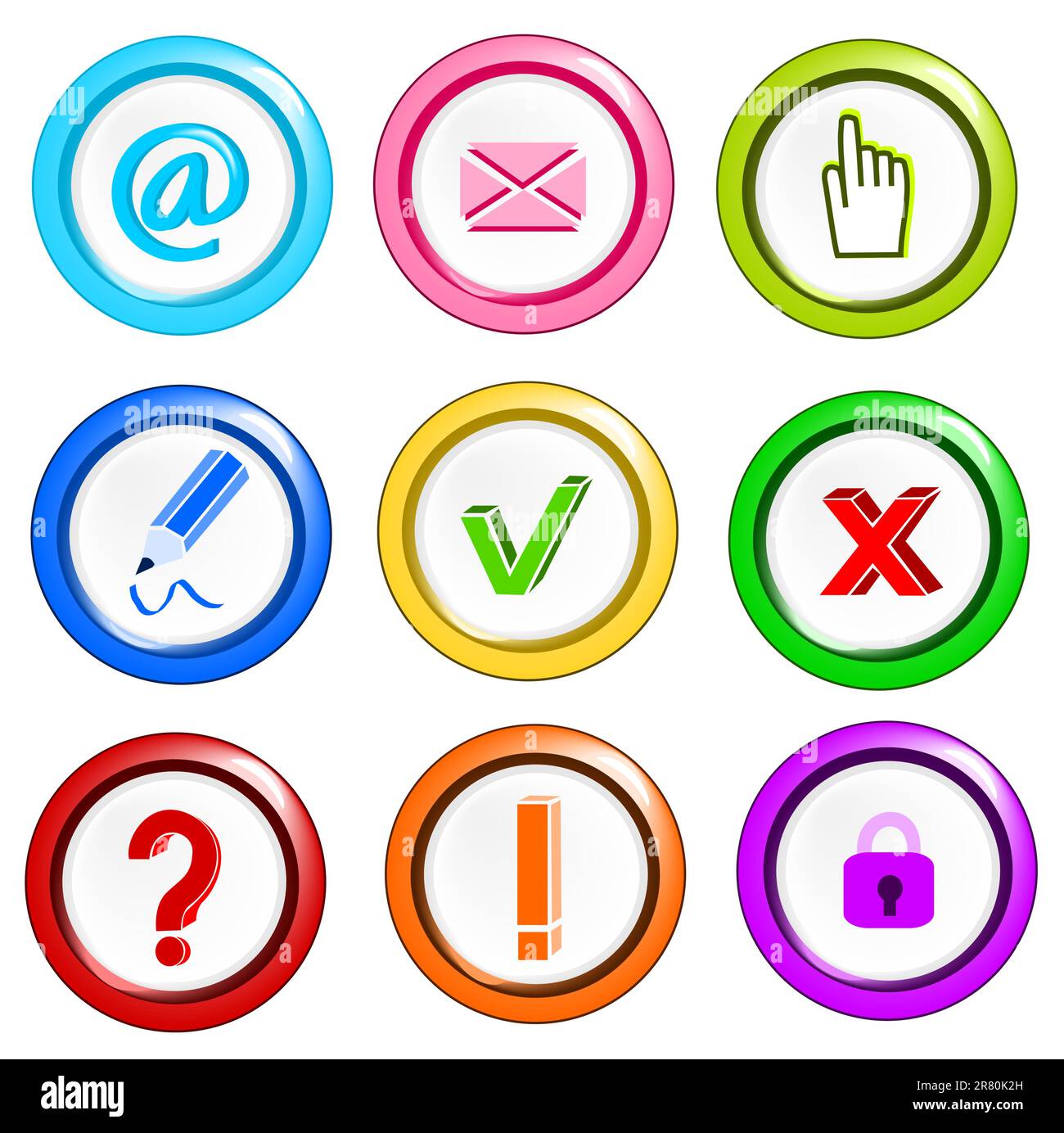 Illustration of different kind of web icons Stock Vector Image & Art ...