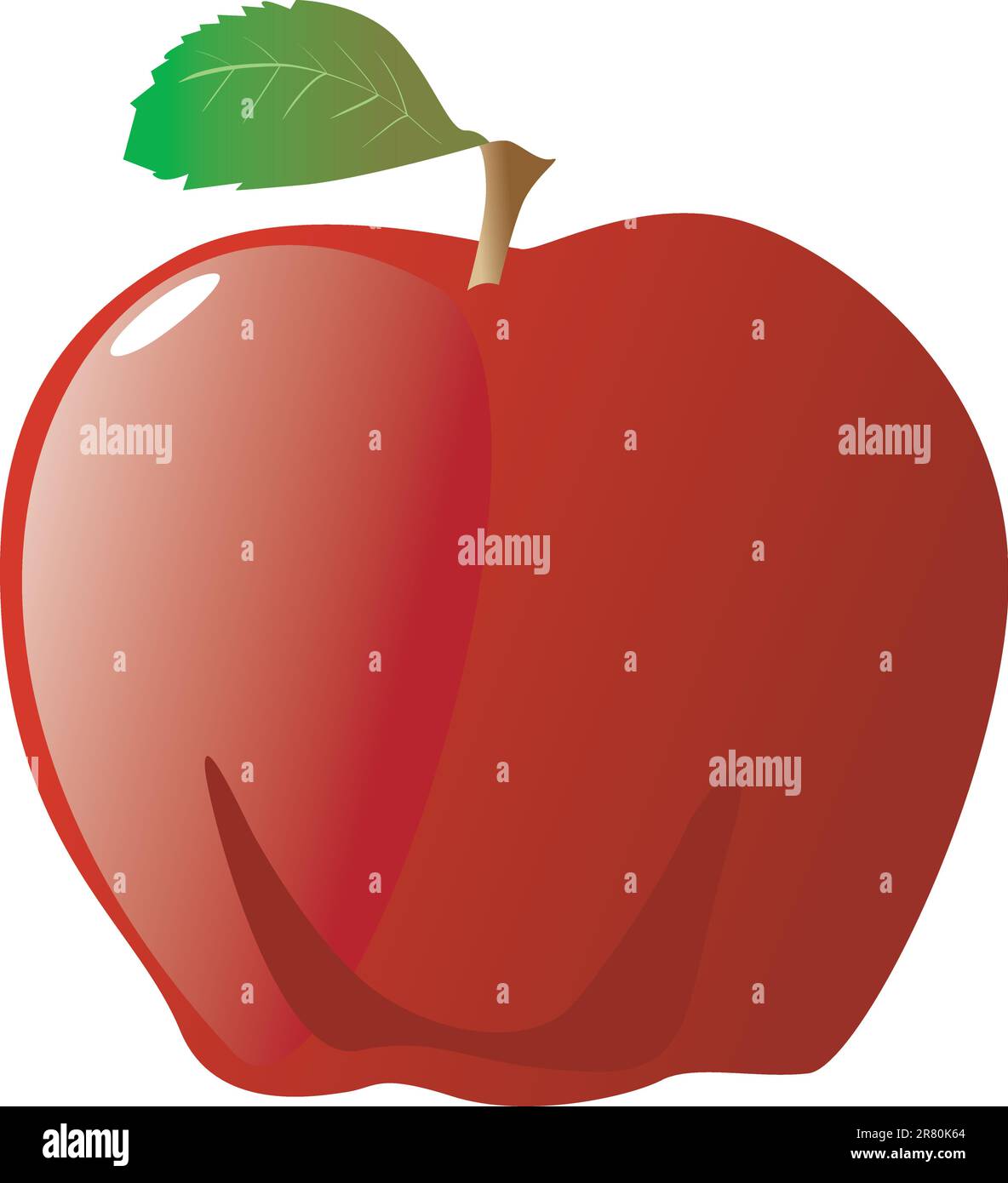 One ripe apple Stock Vector Images - Alamy