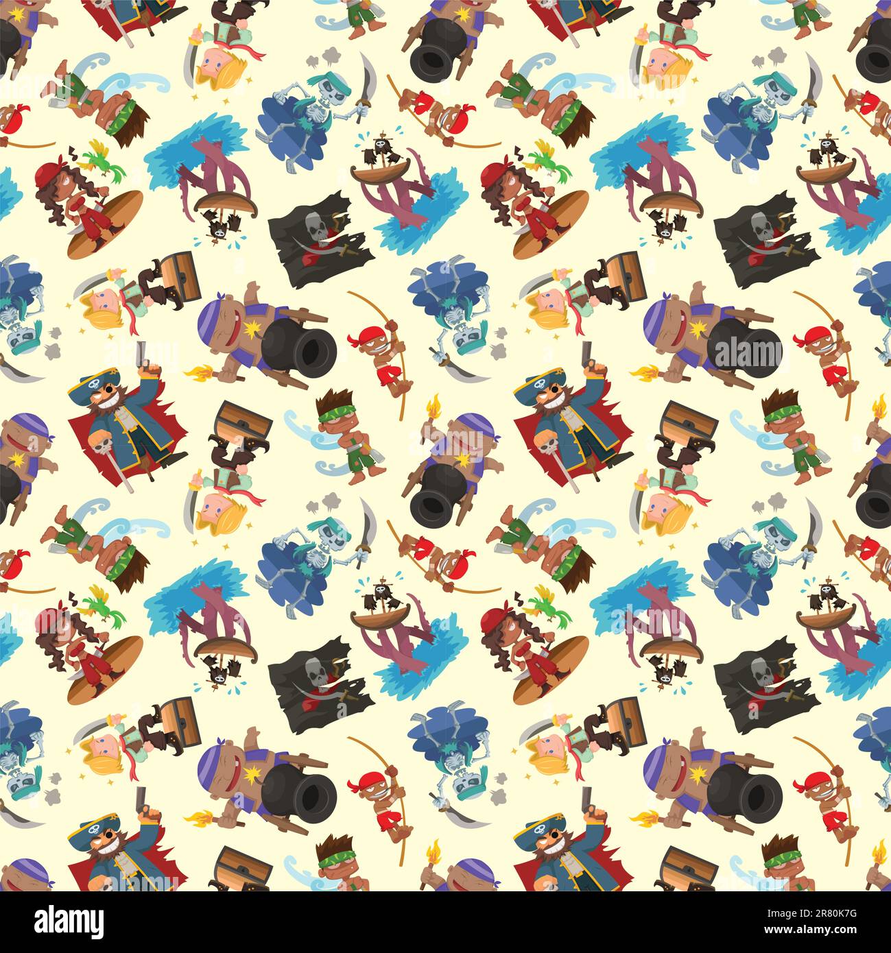 Seamless treasure map hi-res stock photography and images - Alamy