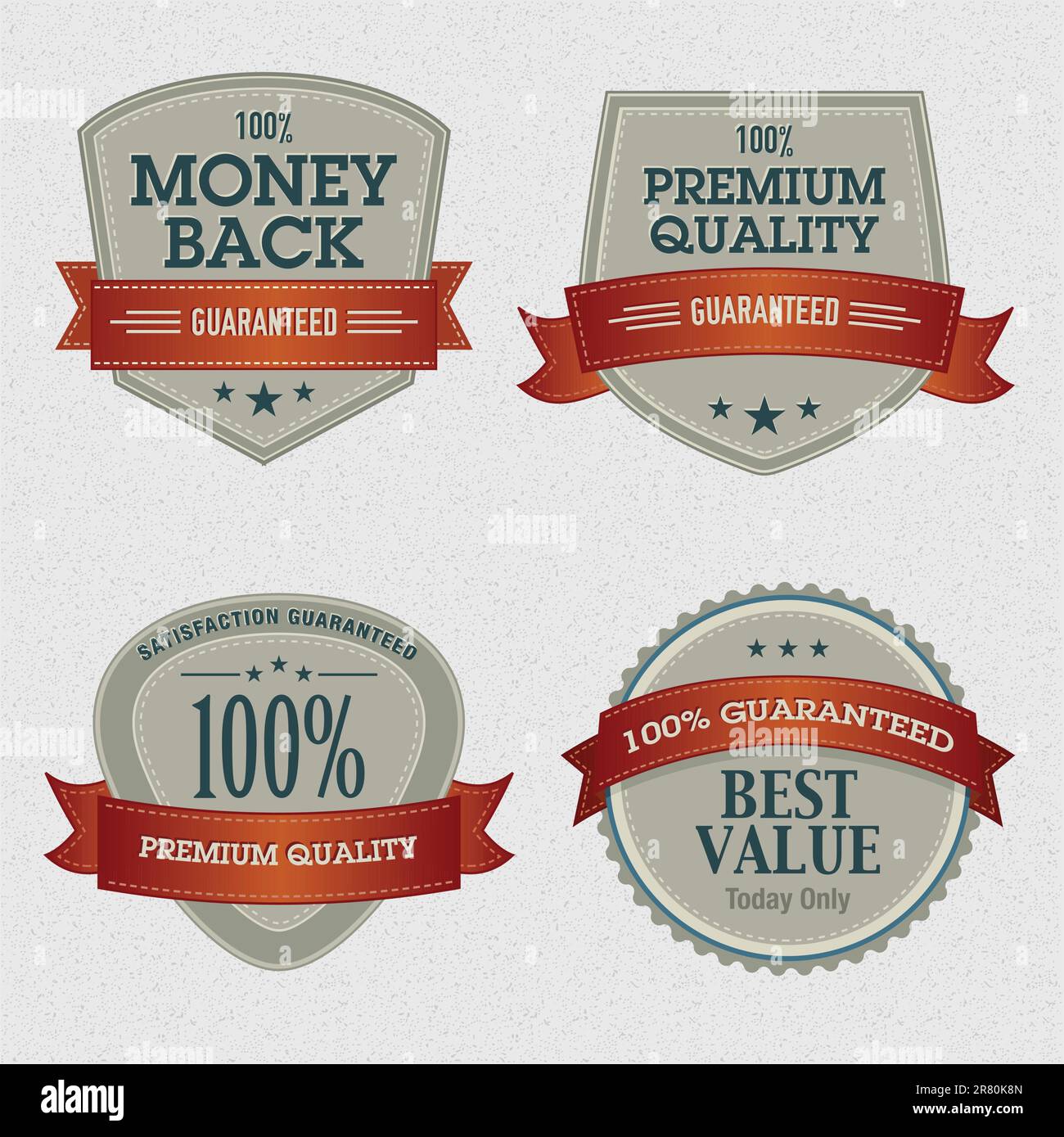 Collection of vector premium quality labels for packaging, print ...