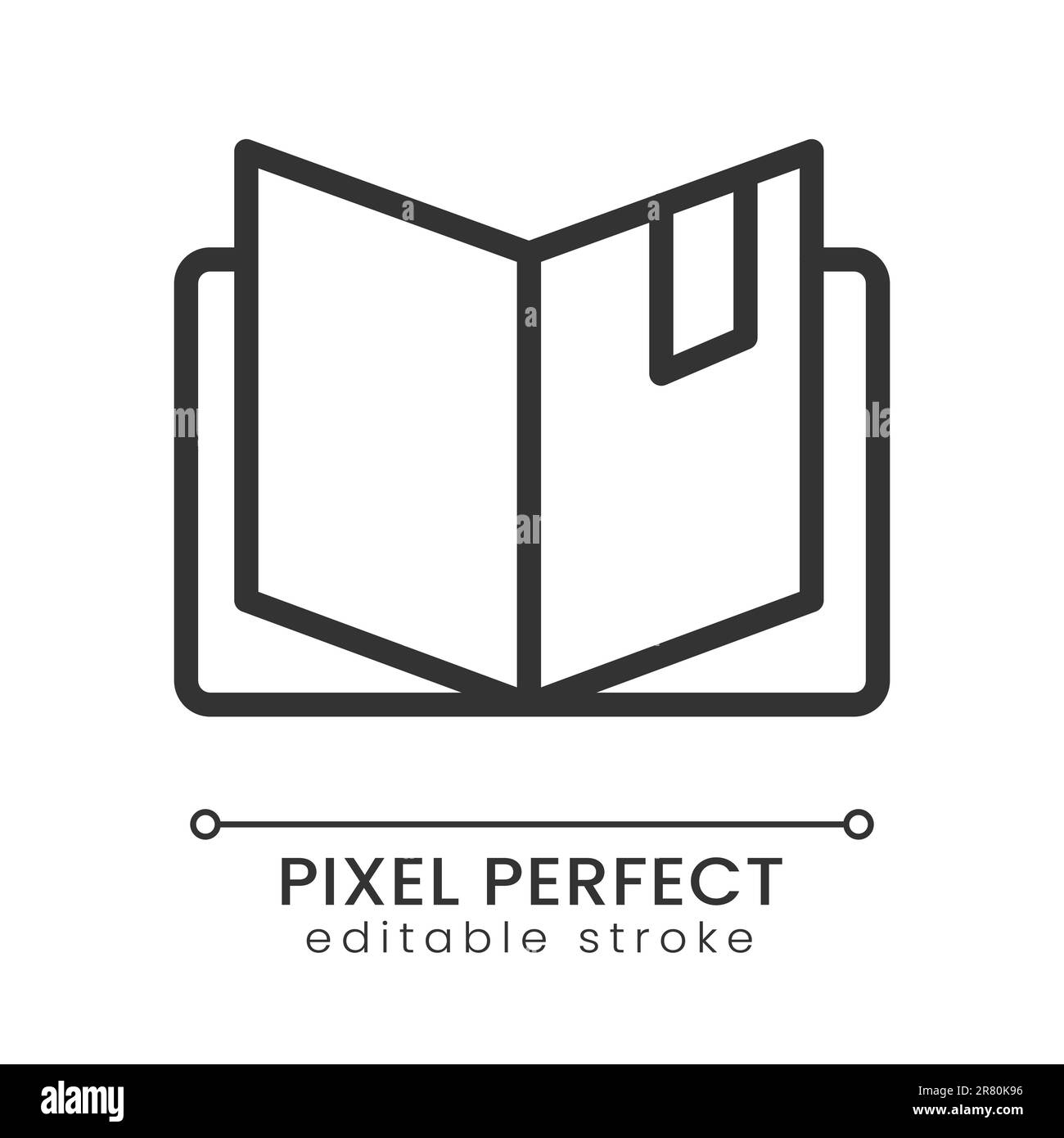 Open book pixel perfect linear icon Stock Vector Image & Art - Alamy