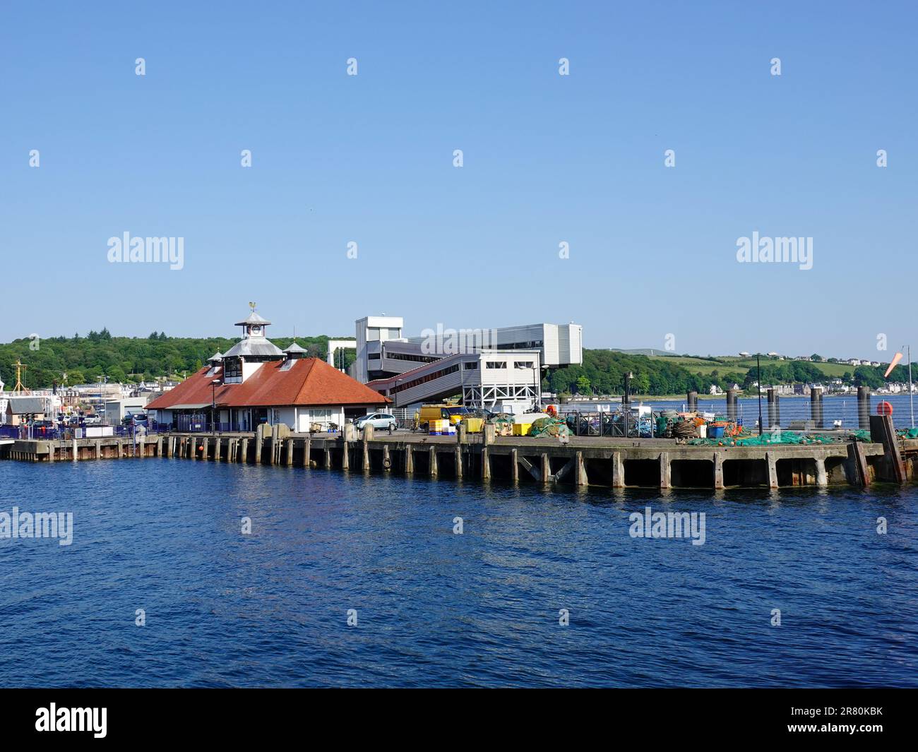 Ferry building and port at Rothesay, Isle of Bute, Scotland, UK Stock ...