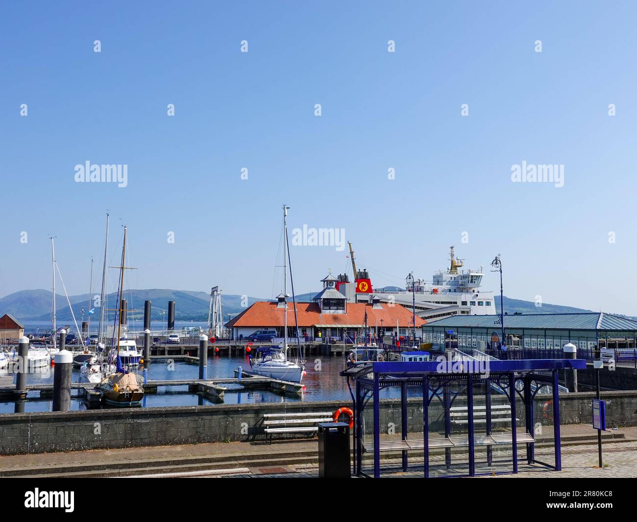 Ferry building and port at Rothesay, Isle of Bute, Scotland, UK Stock ...