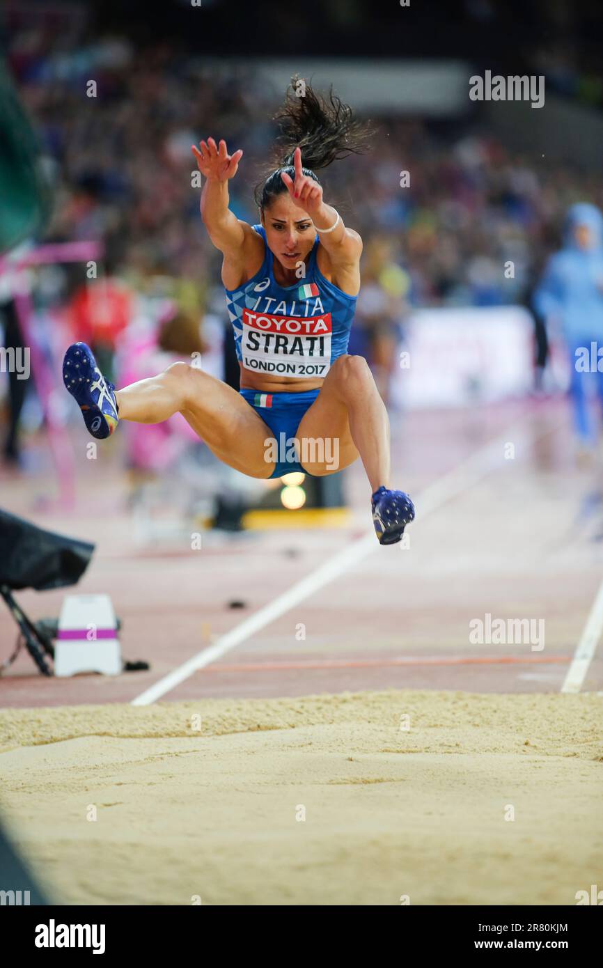 Laura STRATI participating in the long jump at the World Athletics ...