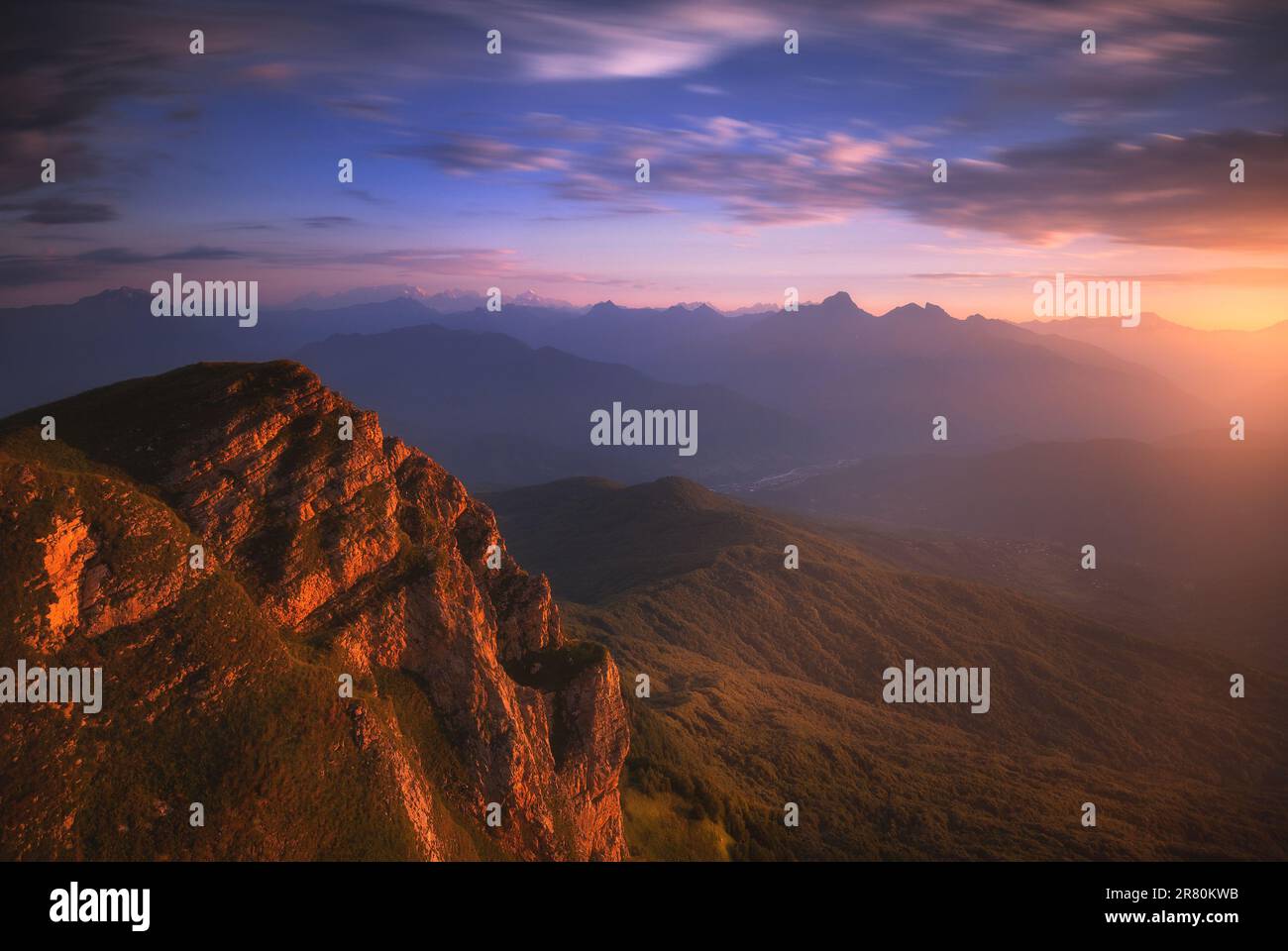 Sunrise over georgia mountains hi-res stock photography and images - Alamy