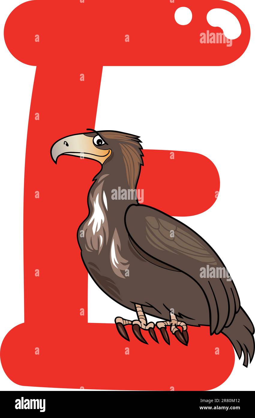 cartoon illustration of E letter for eagle Stock Vector Image & Art - Alamy