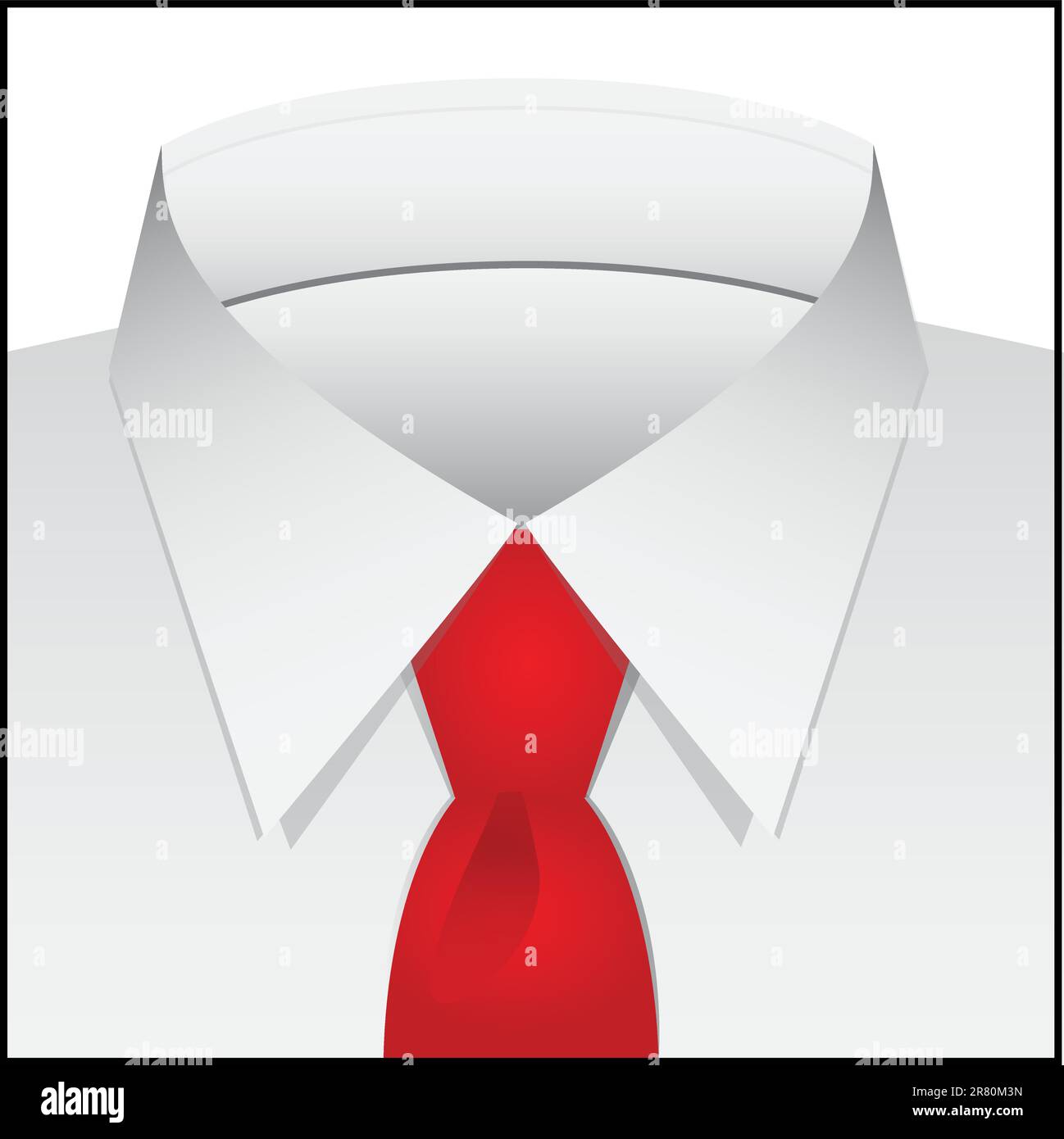 White shirt with classic collar. Vector illustration Stock Vector Image ...