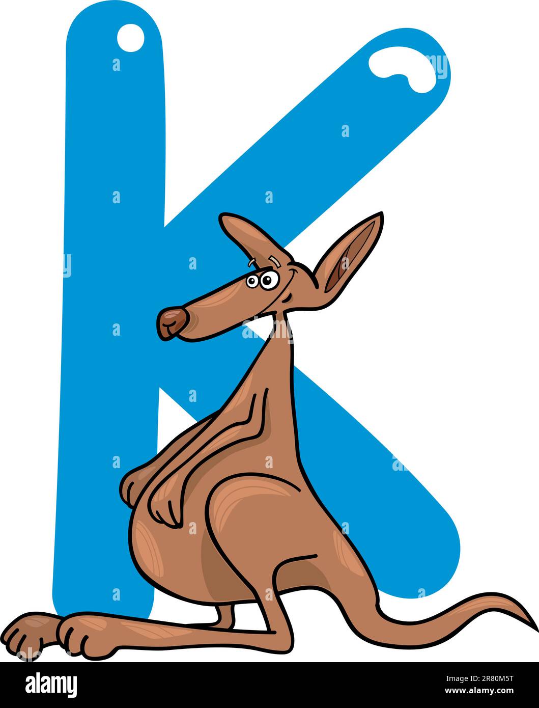 cartoon illustration of K letter for kangaroo Stock Vector Image & Art ...