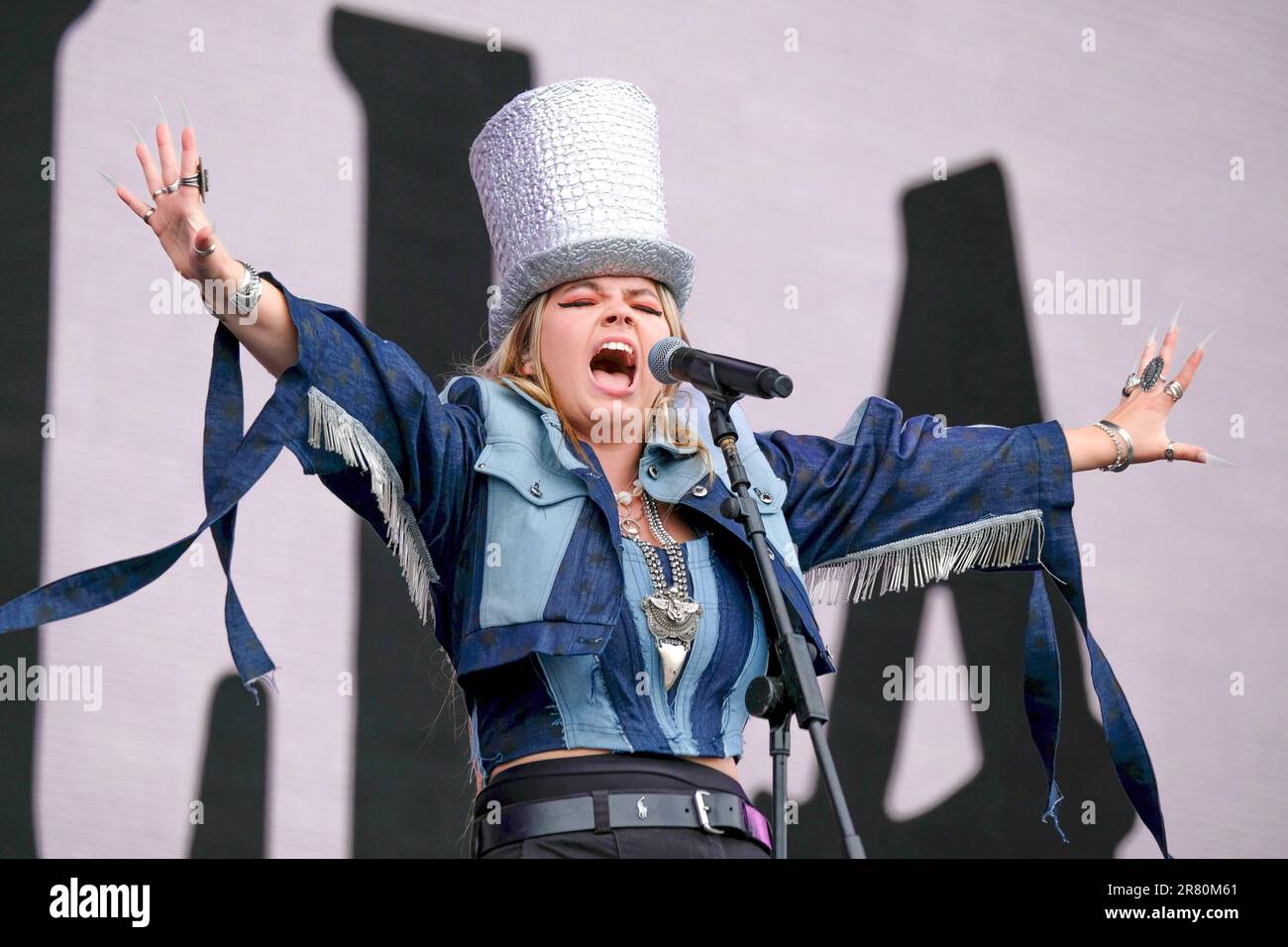 Newport, UK. 18th June, 2023. British born creative artist and urban ...