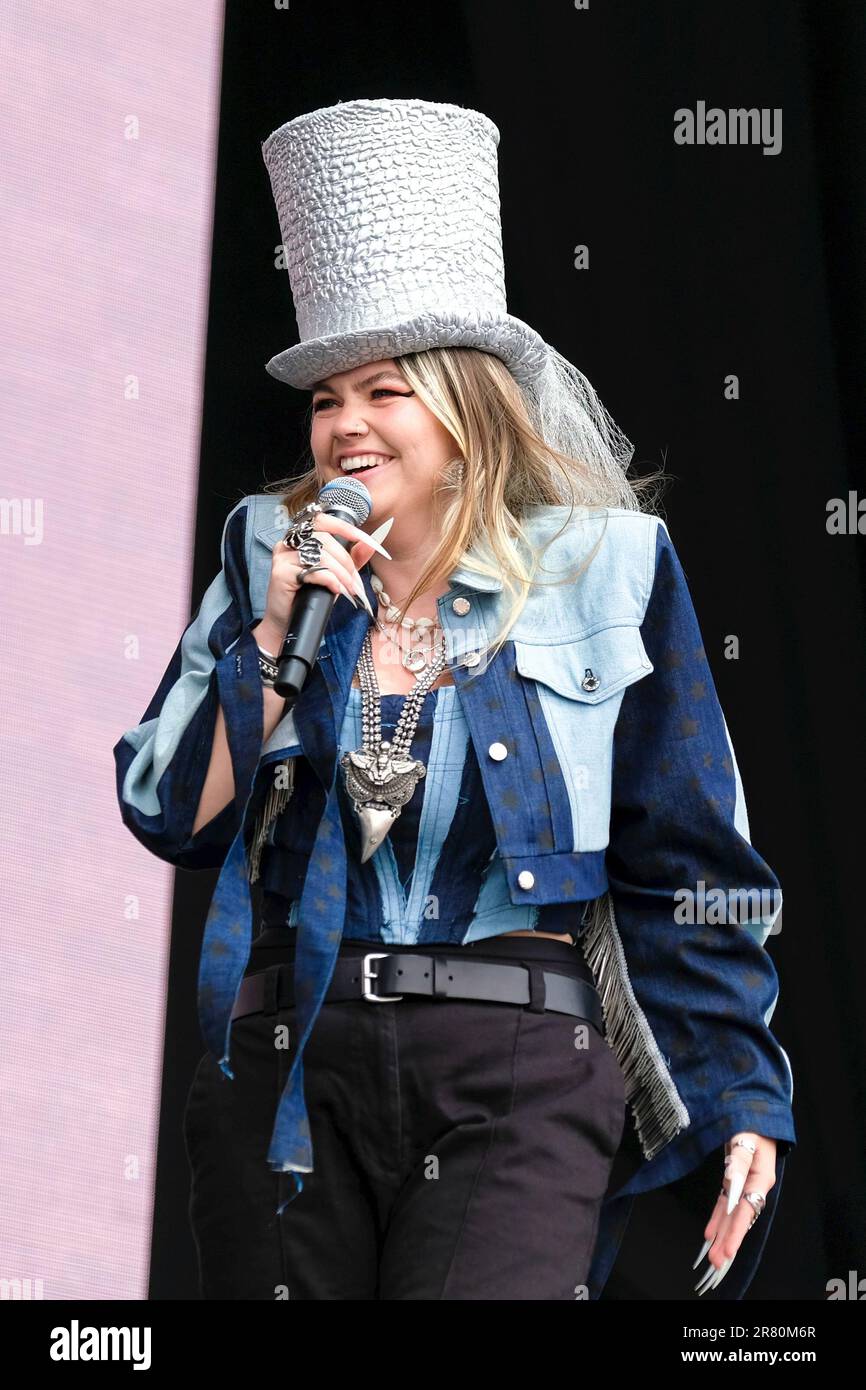 Newport, UK. 18th June, 2023. British born creative artist and urban ...