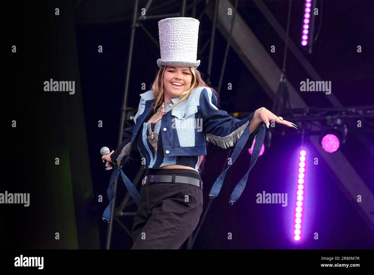 Newport, UK. 18th June, 2023. British born creative artist and urban ...