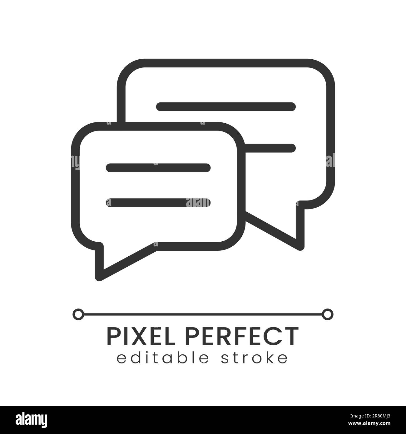 Dialogue pixel perfect linear icon Stock Vector Image & Art - Alamy