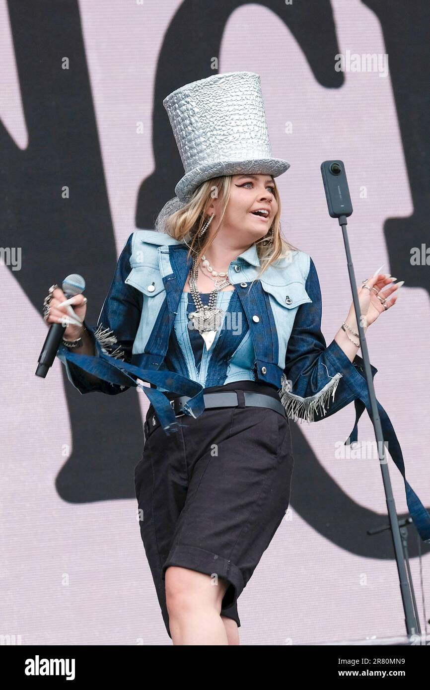 Newport, UK. 18th June, 2023. British born creative artist and urban ...