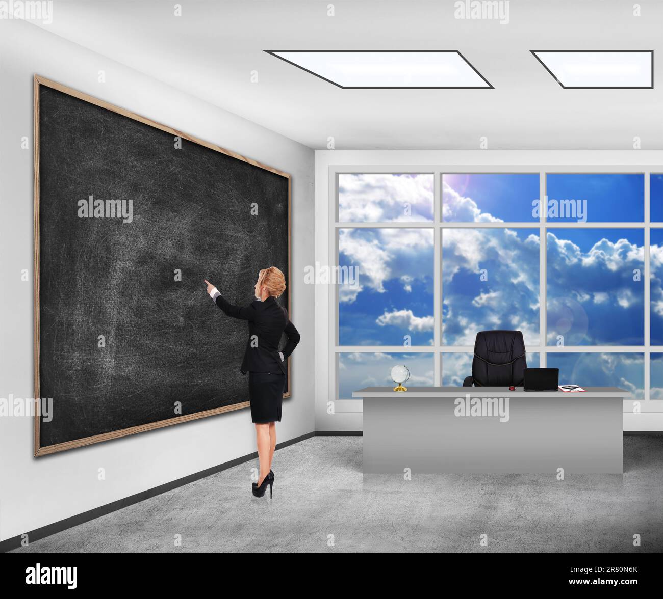 Empty classroom in school black hi-res stock photography and images - Alamy
