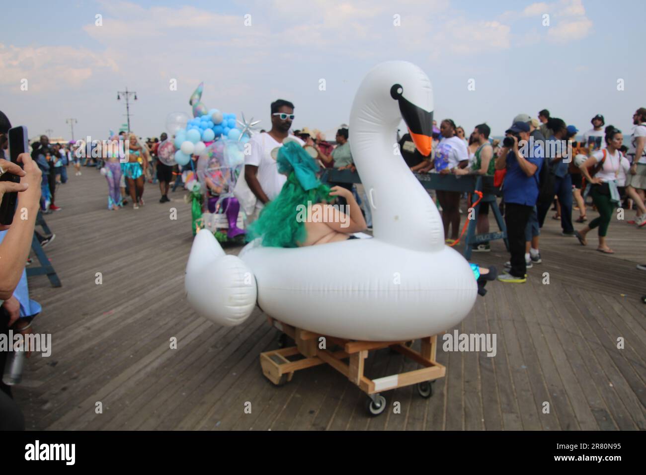 Coney Island Boardwalk, Coney Island, NY 11224, USA. June 17, 2023. New ...