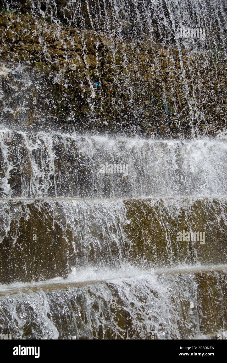 The waterfall landscape at Samundar Katha lake in Nathia Gali ...