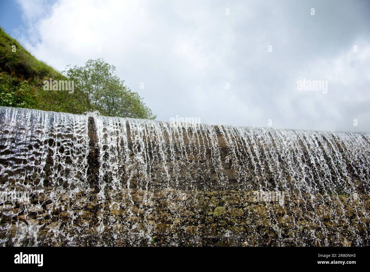 The waterfall landscape at Samundar Katha lake in Nathia Gali ...