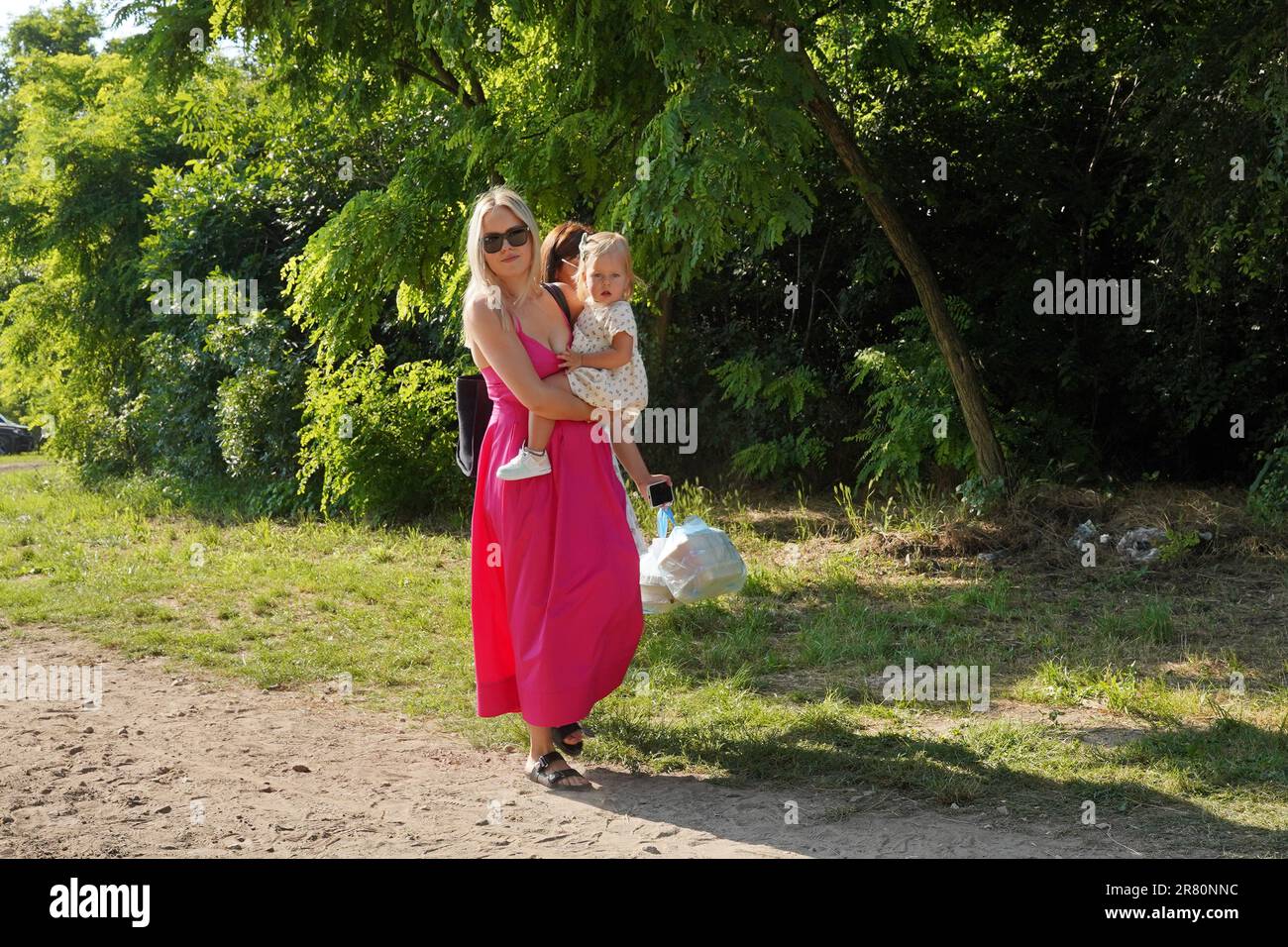 Sombor, Serbia. 18th June, 2023. Natalija, the wife of NBA basketball ...
