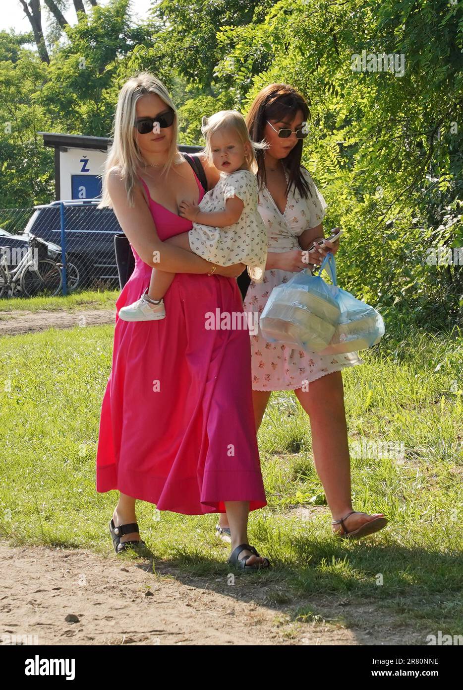 Sombor, Serbia. 18th June, 2023. Natalija, the wife of NBA basketball ...