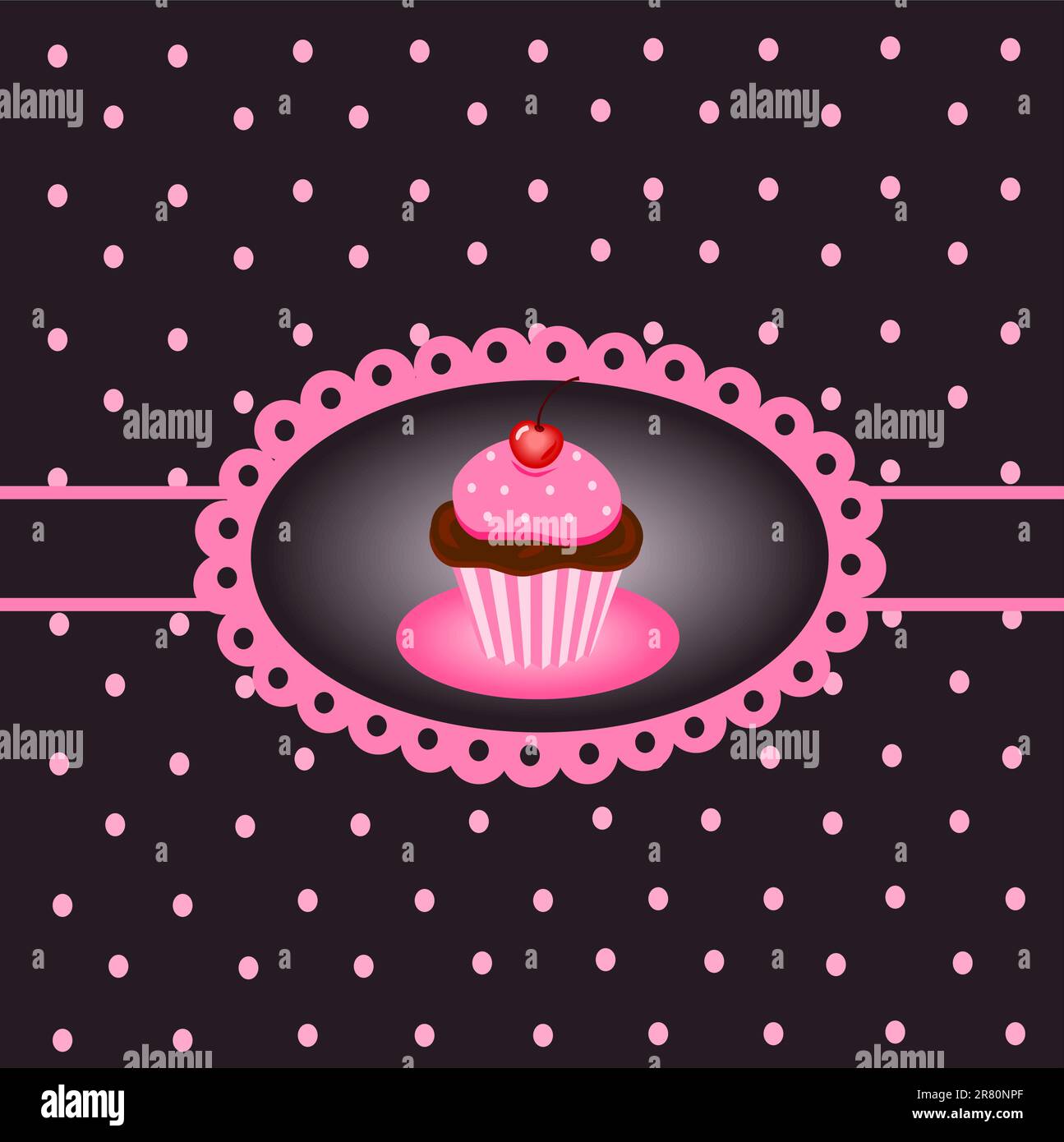 Border design cake illustration hi-res stock photography and images - Alamy