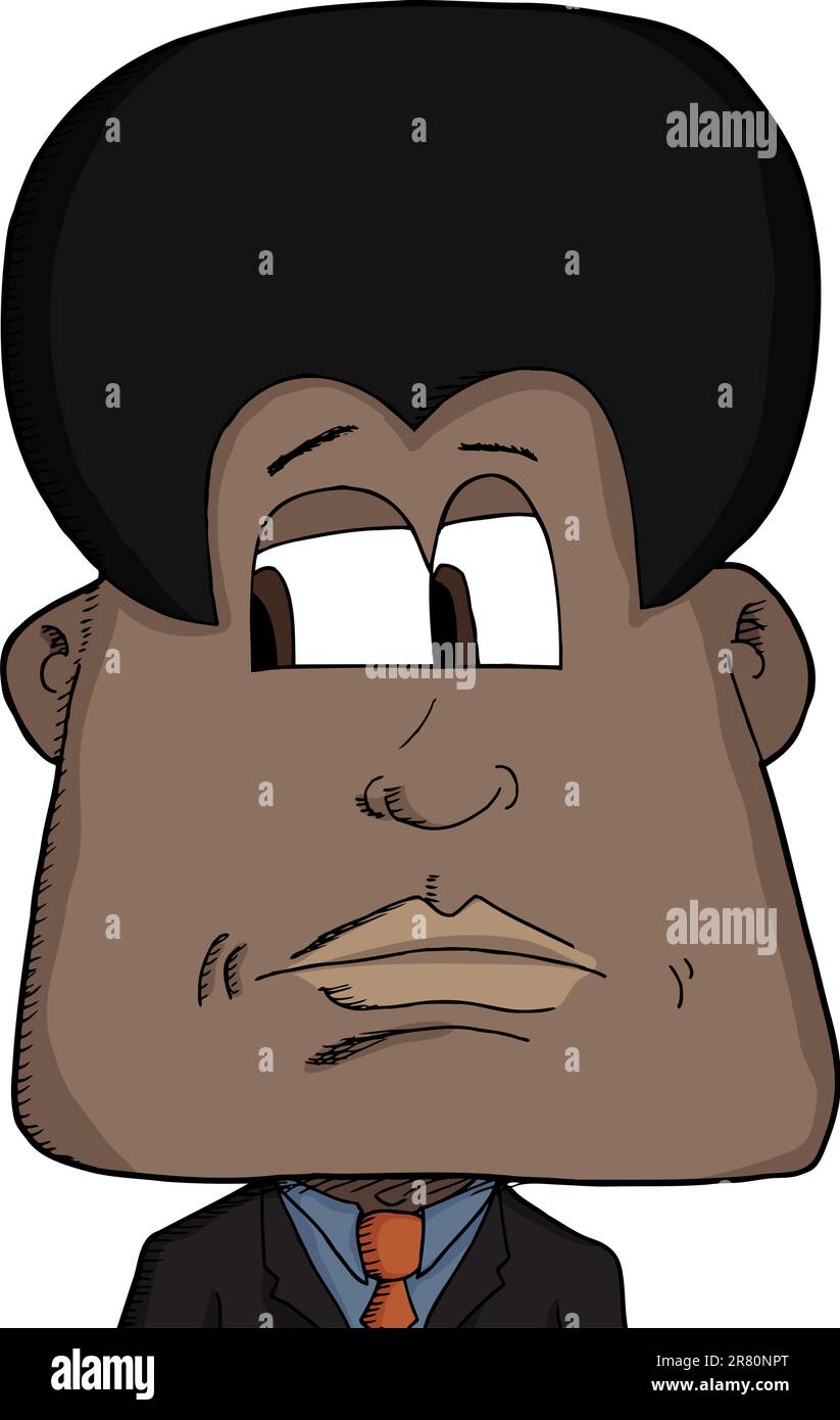 Cartoon of Black man looking over his shoulder Stock Vector Image & Art ...