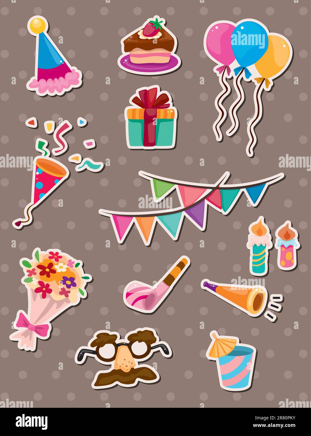 Give cake birthday Stock Vector Images - Alamy