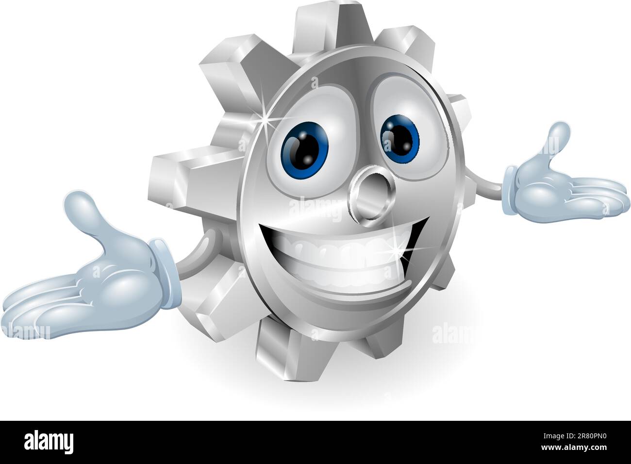 Illustration of a cute cartoon cog gear character Stock Vector Image ...