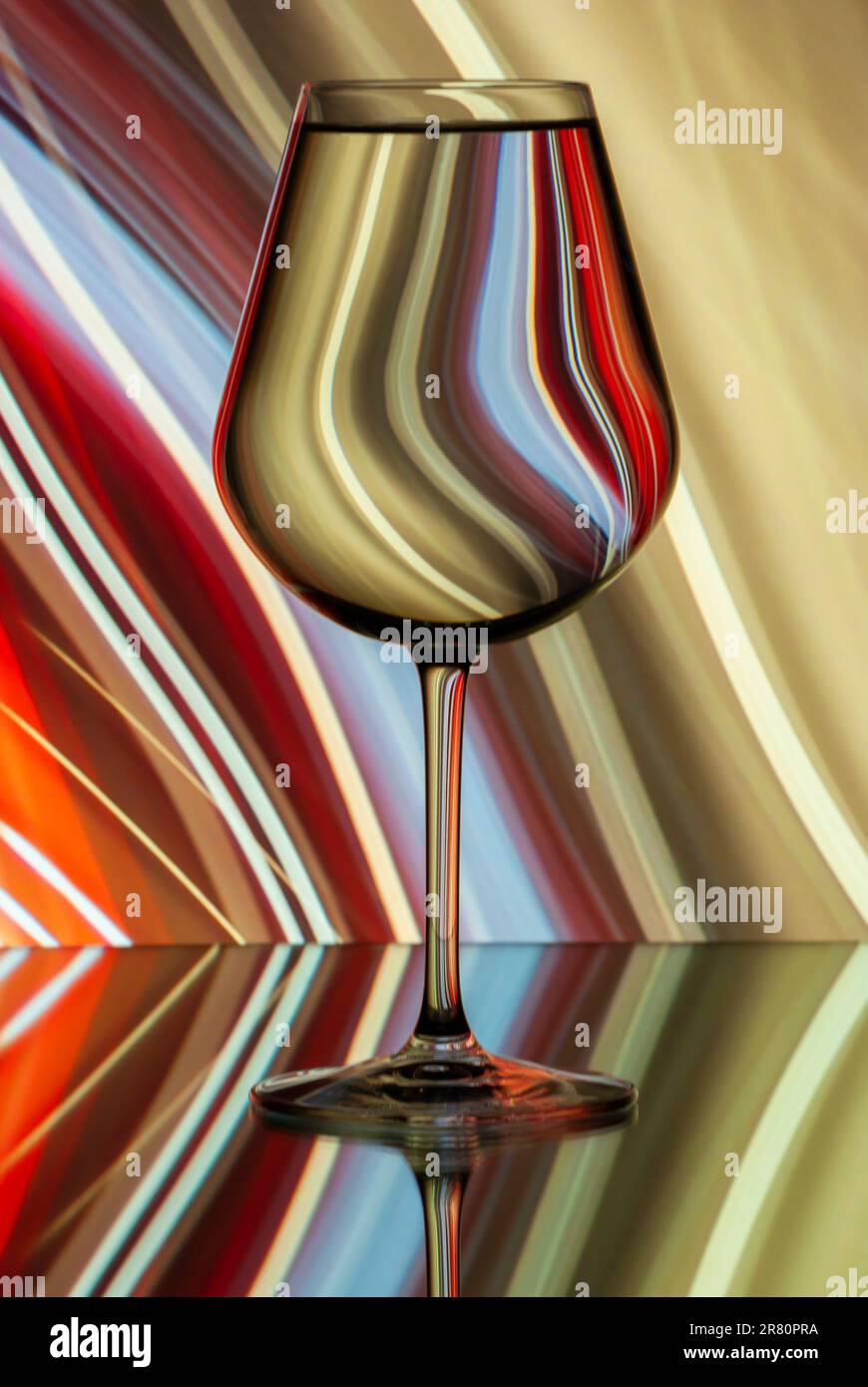 A glass of water faces a beautiful background Stock Photo - Alamy
