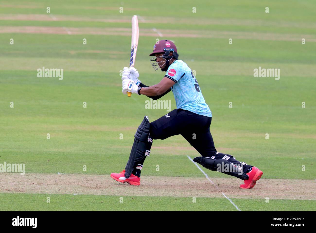 London, UK. 18th June, 2023. Surrey's Chris Jordan batting as Surrey ...