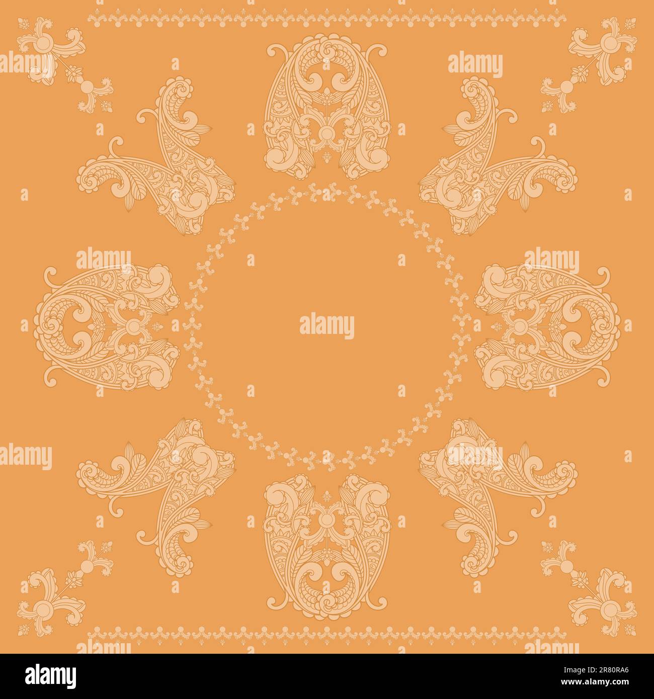 Orange color scarf Stock Vector Images - Alamy