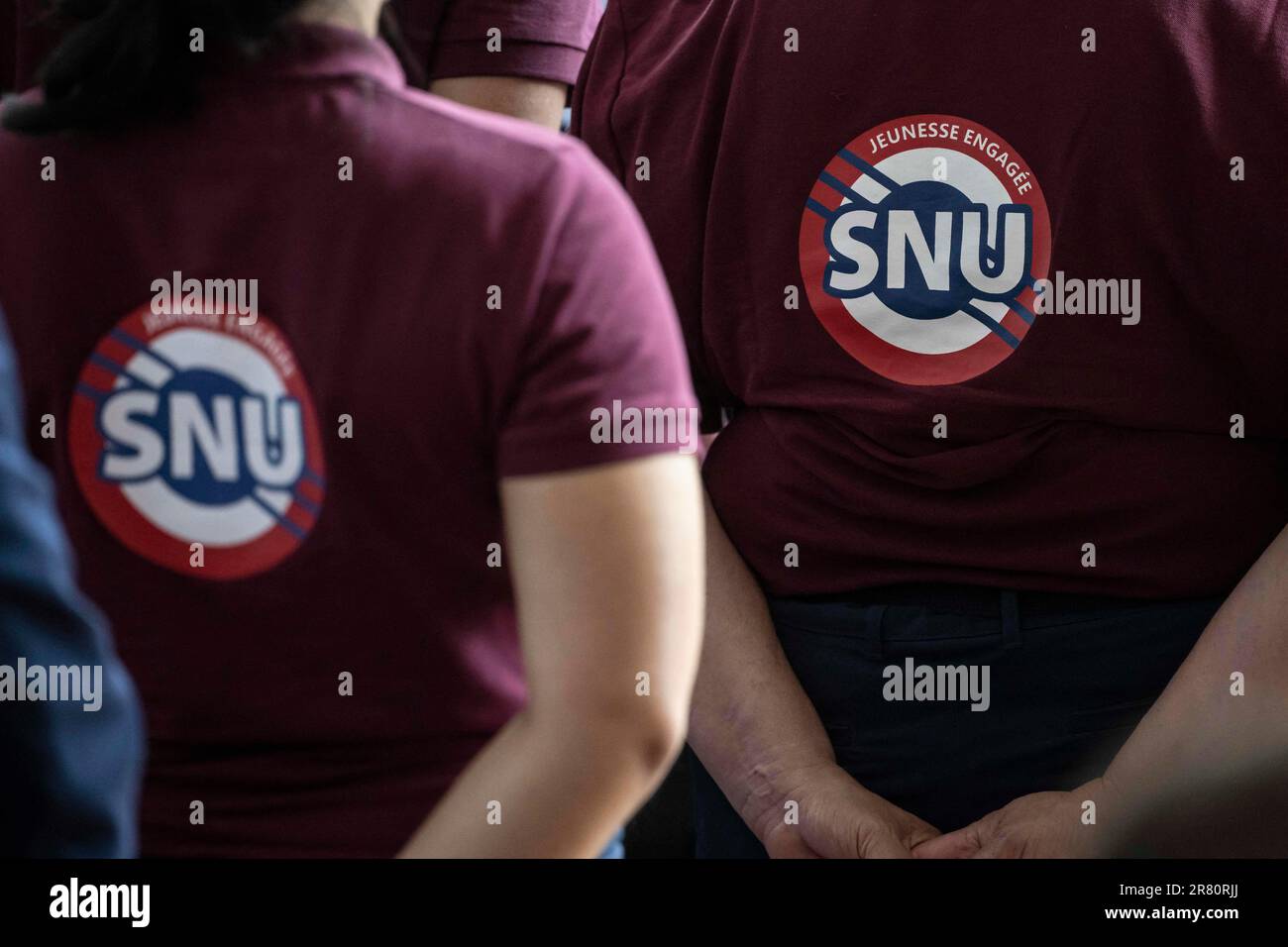 Suresnes, France. 18th June, 2023. Illustration SNU (service national ...