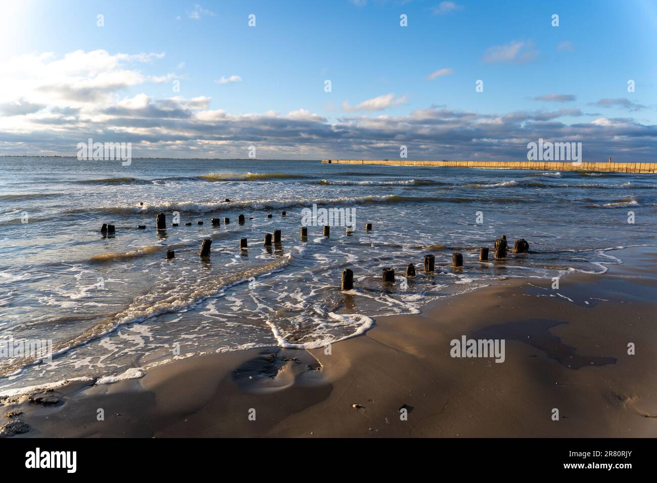 Broken dock waves hi-res stock photography and images - Alamy
