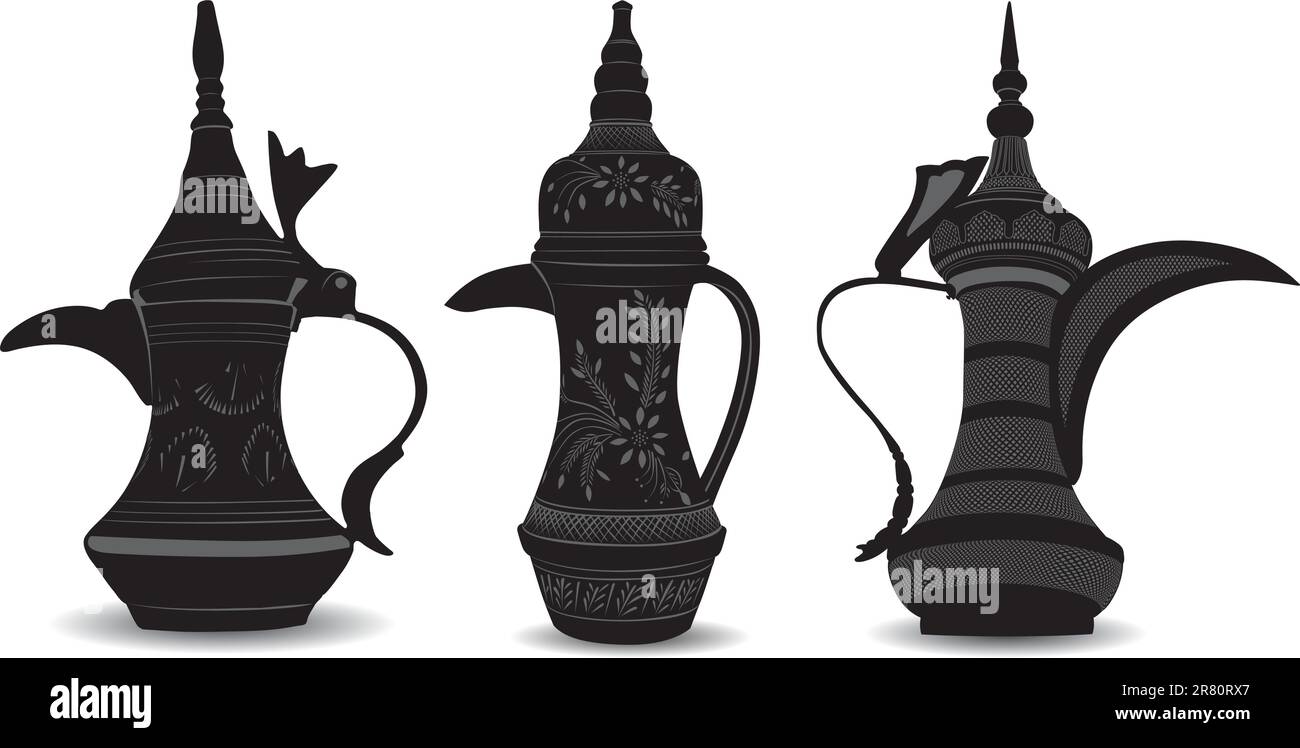Arabic Coffee Pot - Dallah - Vector Illustration Stock Vector Image ...