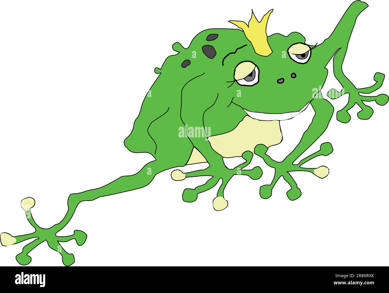 Illustration fairy tale frog Cut Out Stock Images & Pictures - Alamy