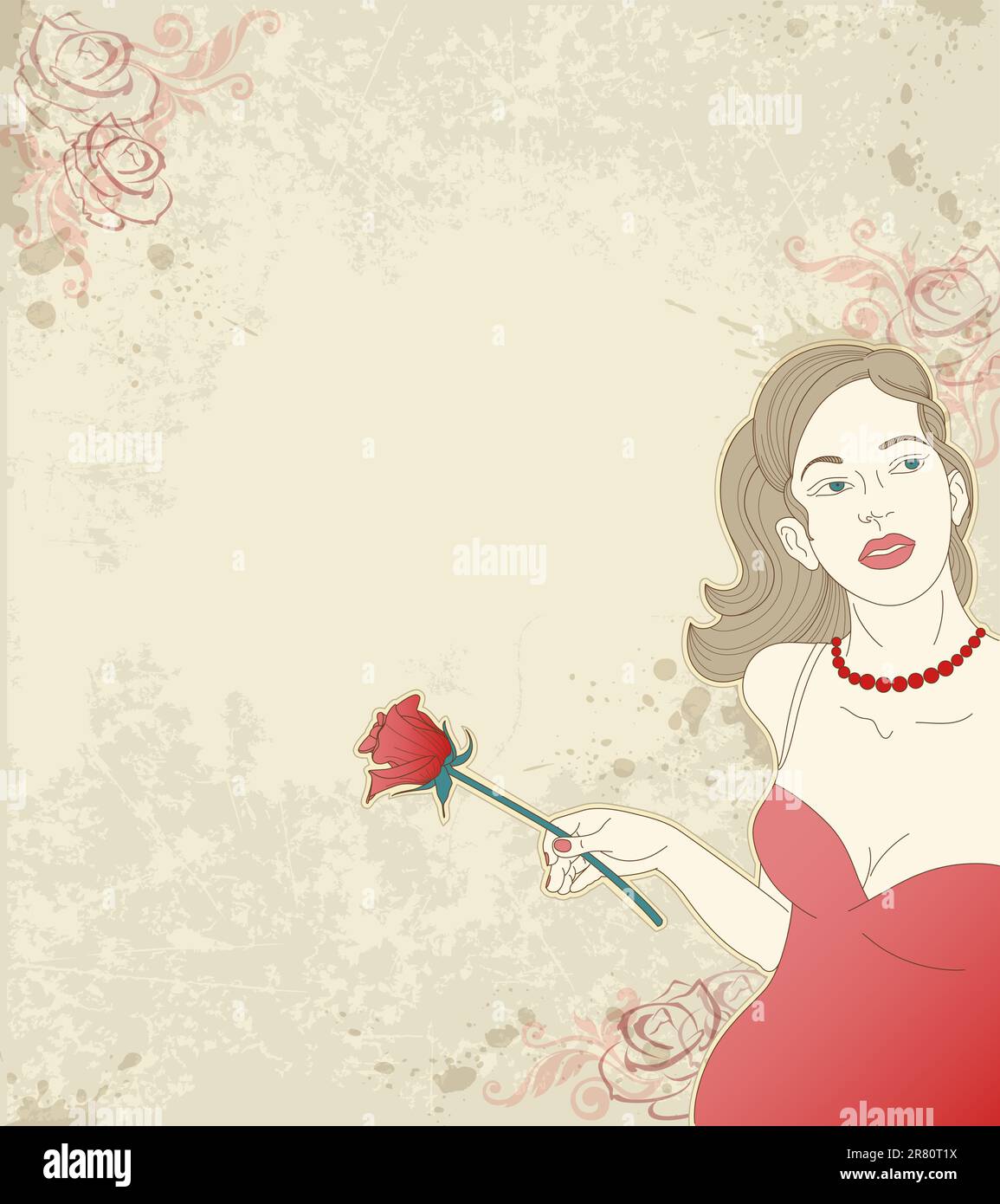 Girl on color festival Stock Vector Images - Alamy