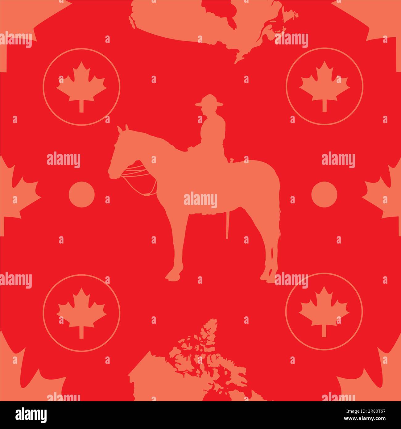 Canada on map Stock Vector Images - Alamy
