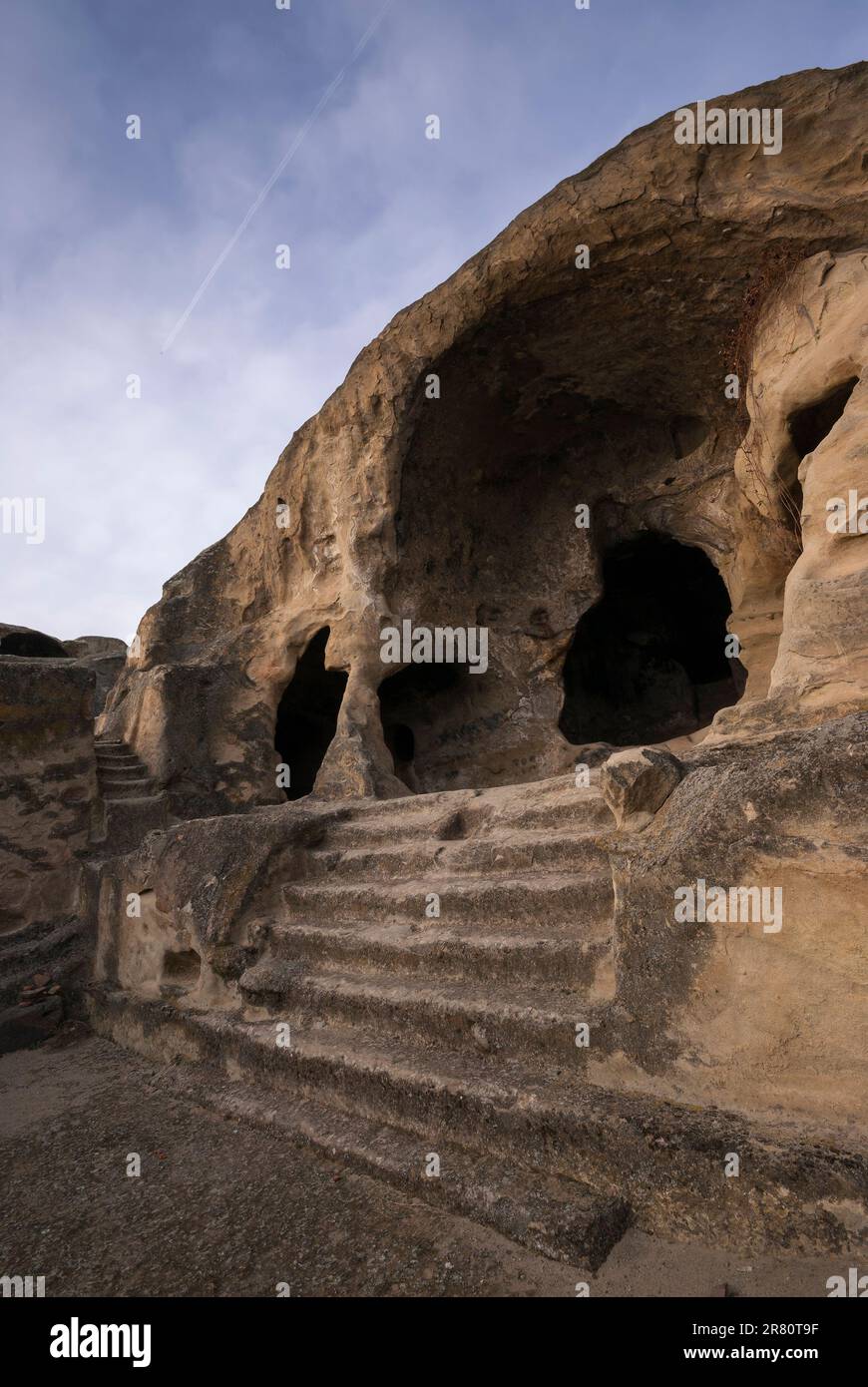 Magical stone buildings. Cave city of ancient people in Georgia ...