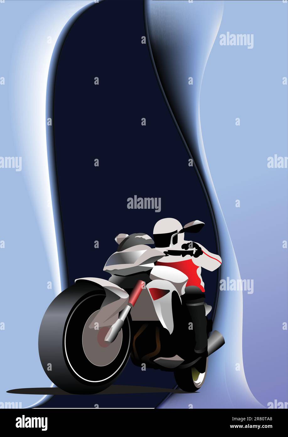 Abstract background with motorcycle image. Iron horse. Vector ...