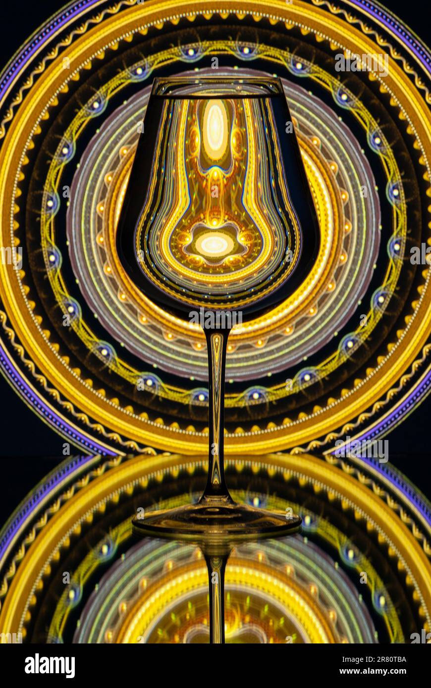 A glass of water faces a beautiful background Stock Photo - Alamy