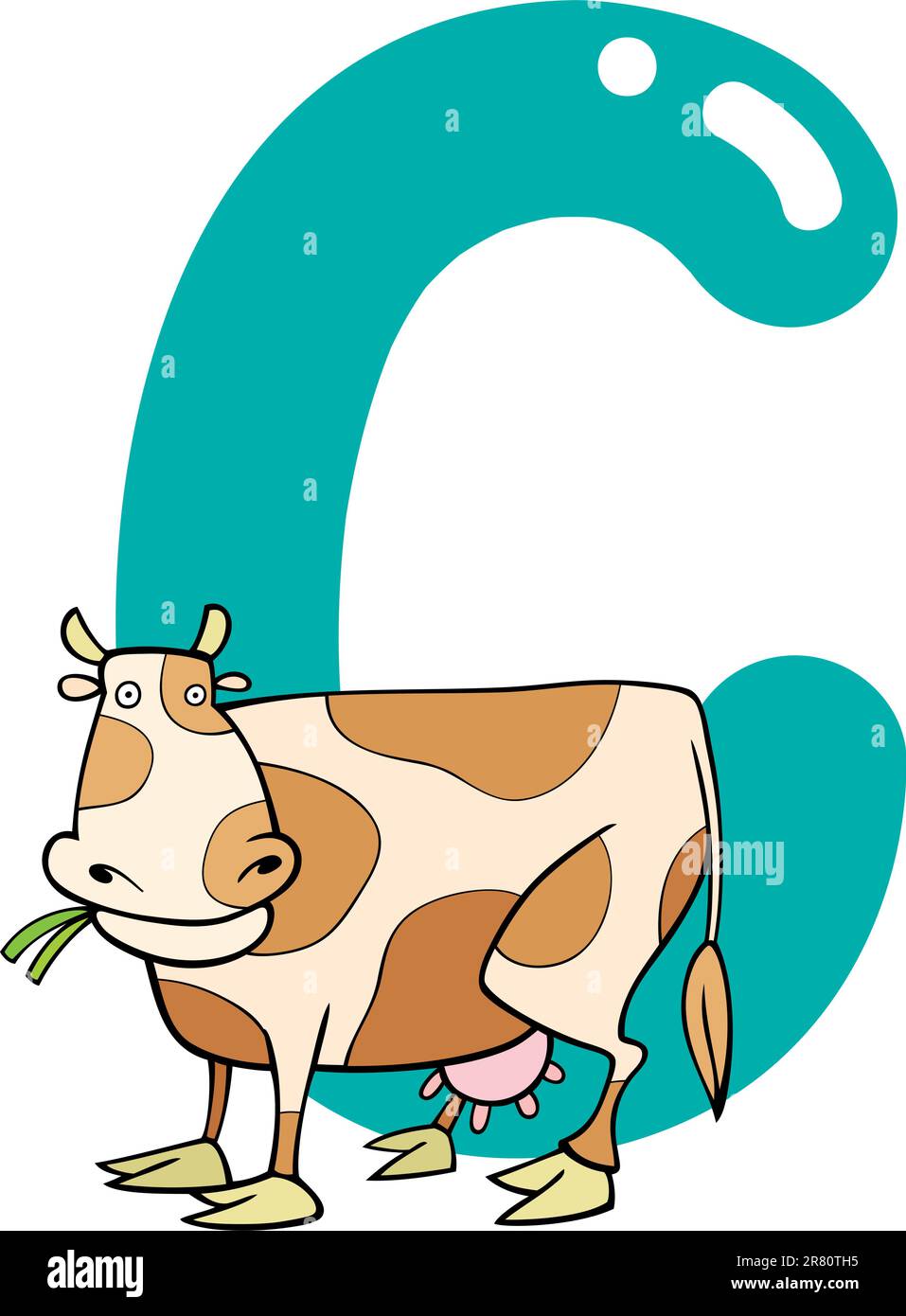 cartoon illustration of C letter for cow Stock Vector Image & Art - Alamy
