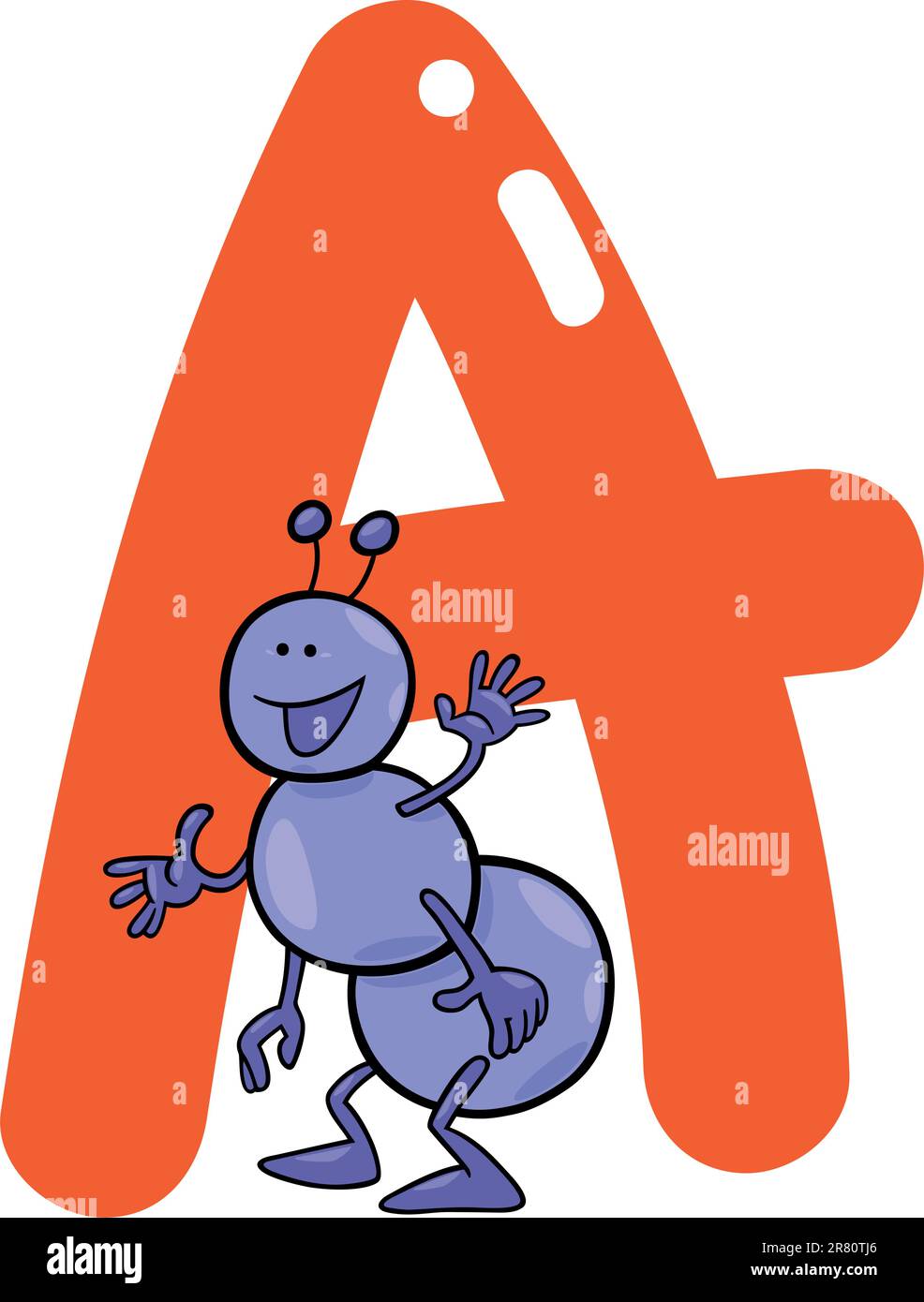 cartoon illustration of A letter for ant Stock Vector Image & Art - Alamy
